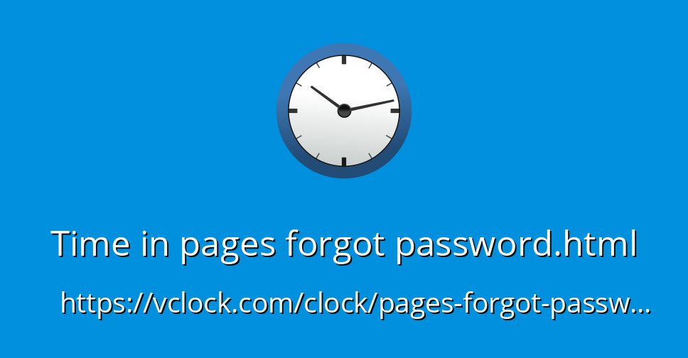 Time in pages forgot password.html - vClock