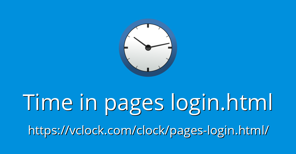 Time in pages login.html - vClock