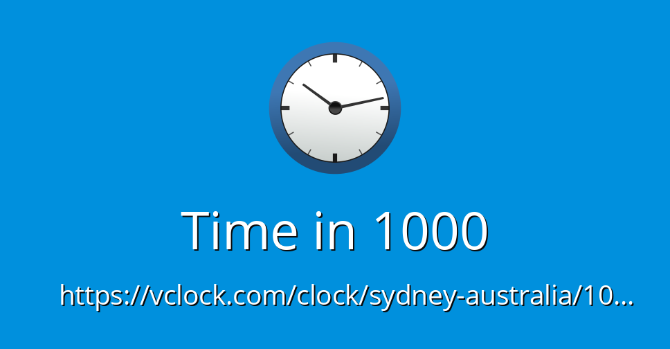 Time in 1000 - vClock