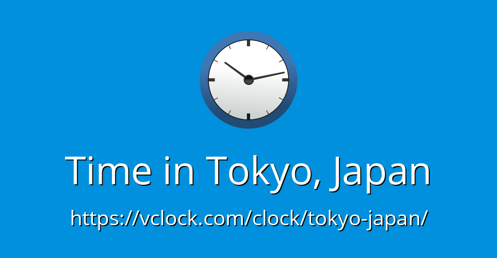 Time in Tokyo, Japan - vClock