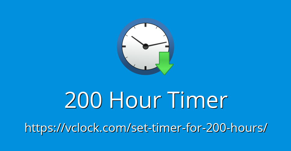 200 Hour Timer - Online Timer - Countdown