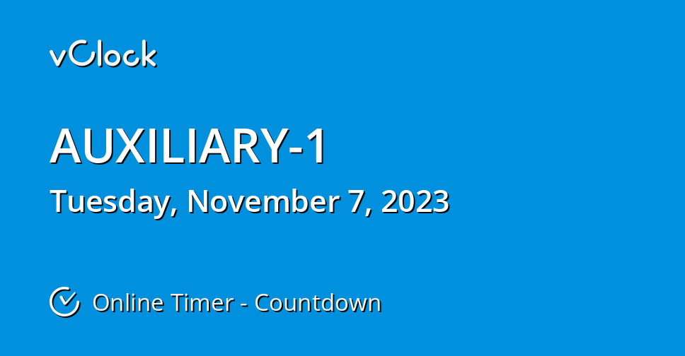 AUXILIARY-1 - Online Timer - Countdown