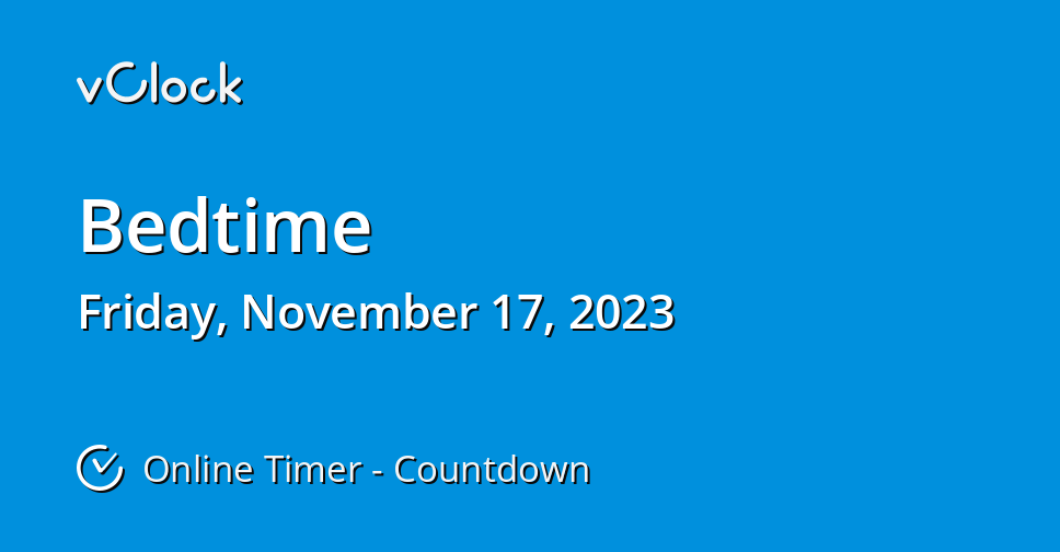 Bedtime - Online Timer - Countdown