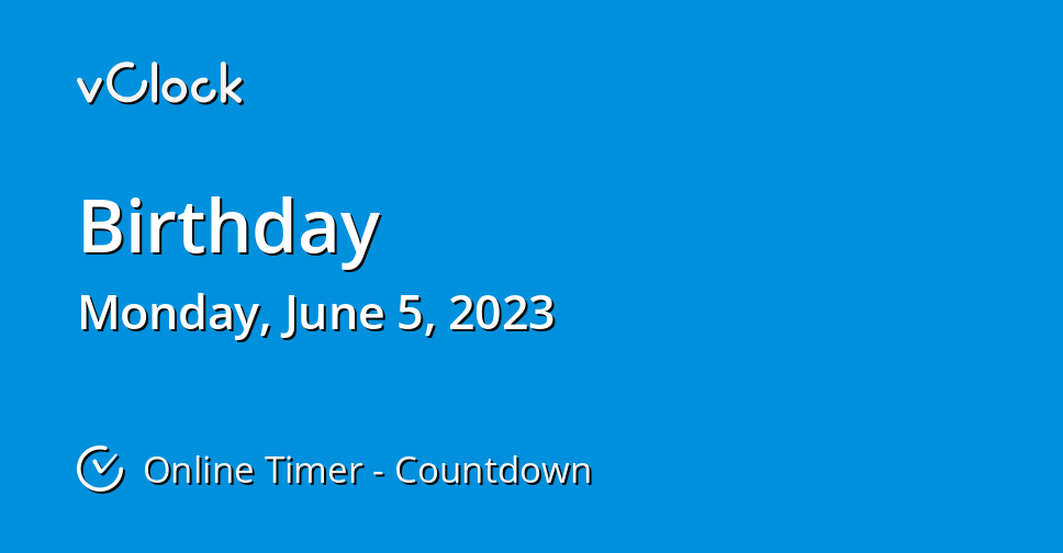 Birthday - Online Timer - Countdown