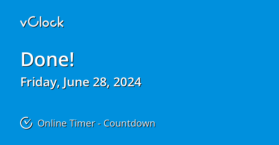 Done! - Online Timer - Countdown