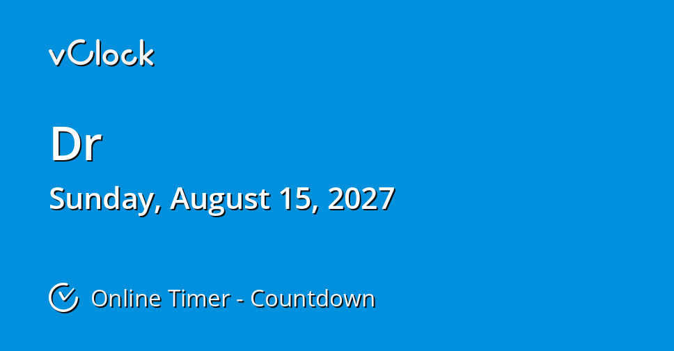 Dr. - Online Timer - Countdown