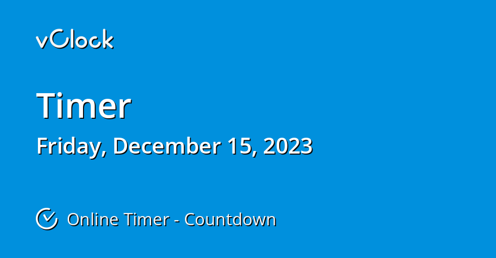 Timer - Online Timer - Countdown