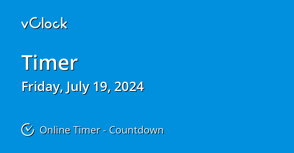 Timer - Online Timer - Countdown